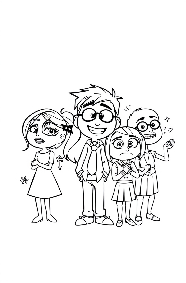 18 Inside out 2 coloring pages - My free coloring world
