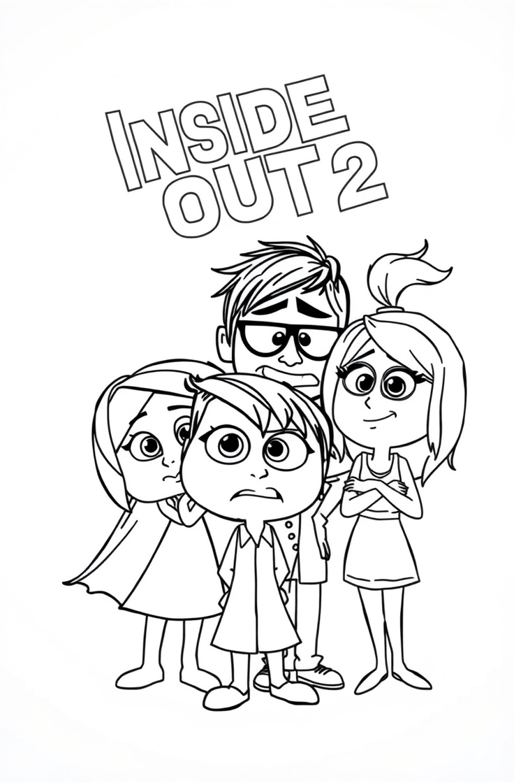 18 Inside out 2 coloring pages - My free coloring world