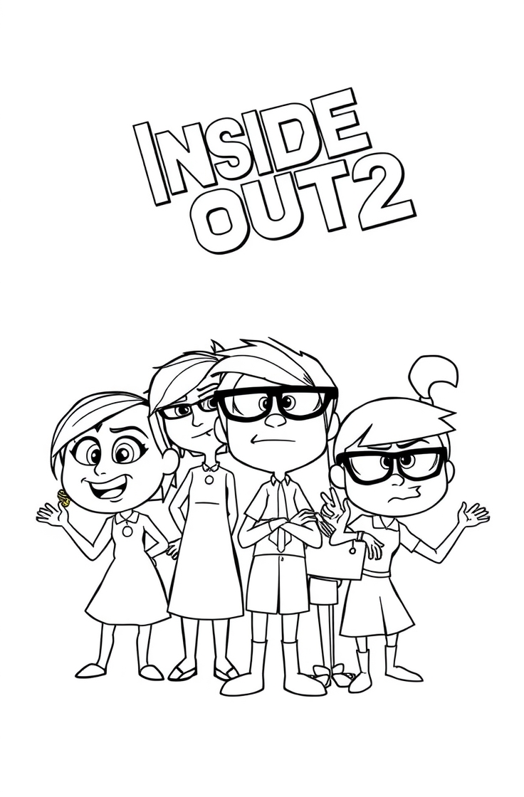 18 Inside out 2 coloring pages - My free coloring world