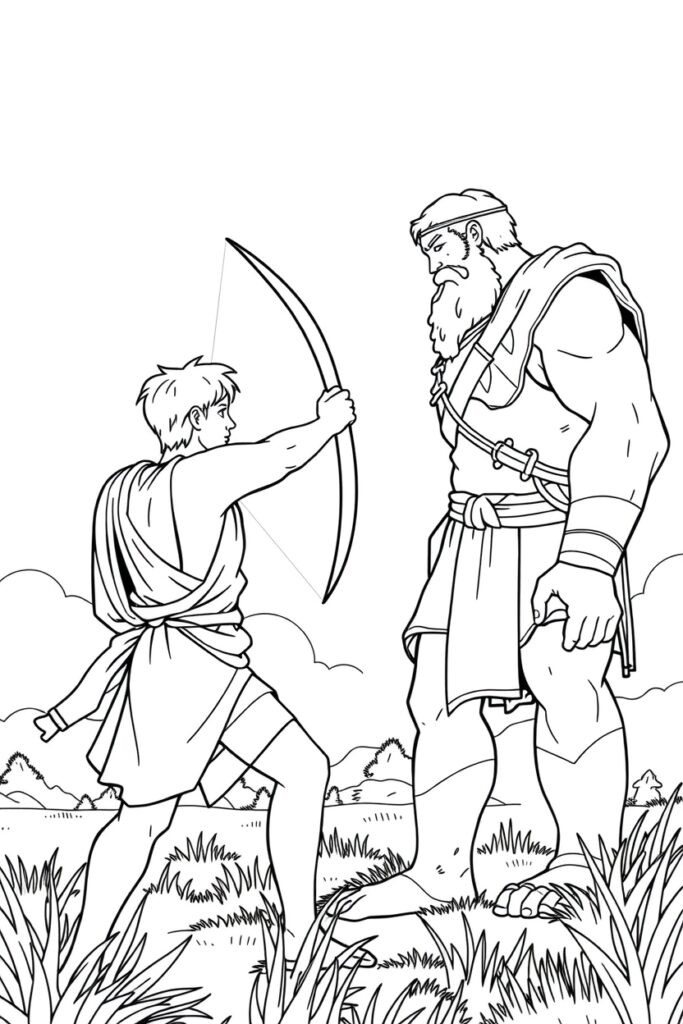 20 David and goliath coloring pages - My free coloring world