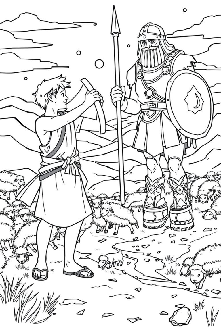 20 David and goliath coloring pages - My free coloring world